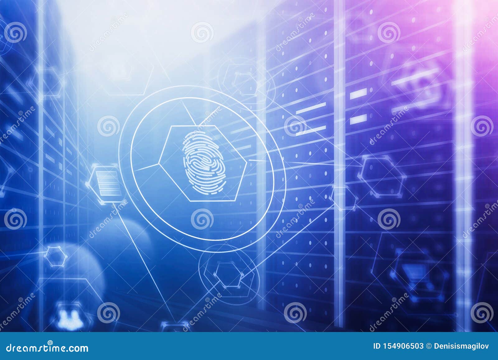 Digital Security and Identification Interface Stock Illustration ...
