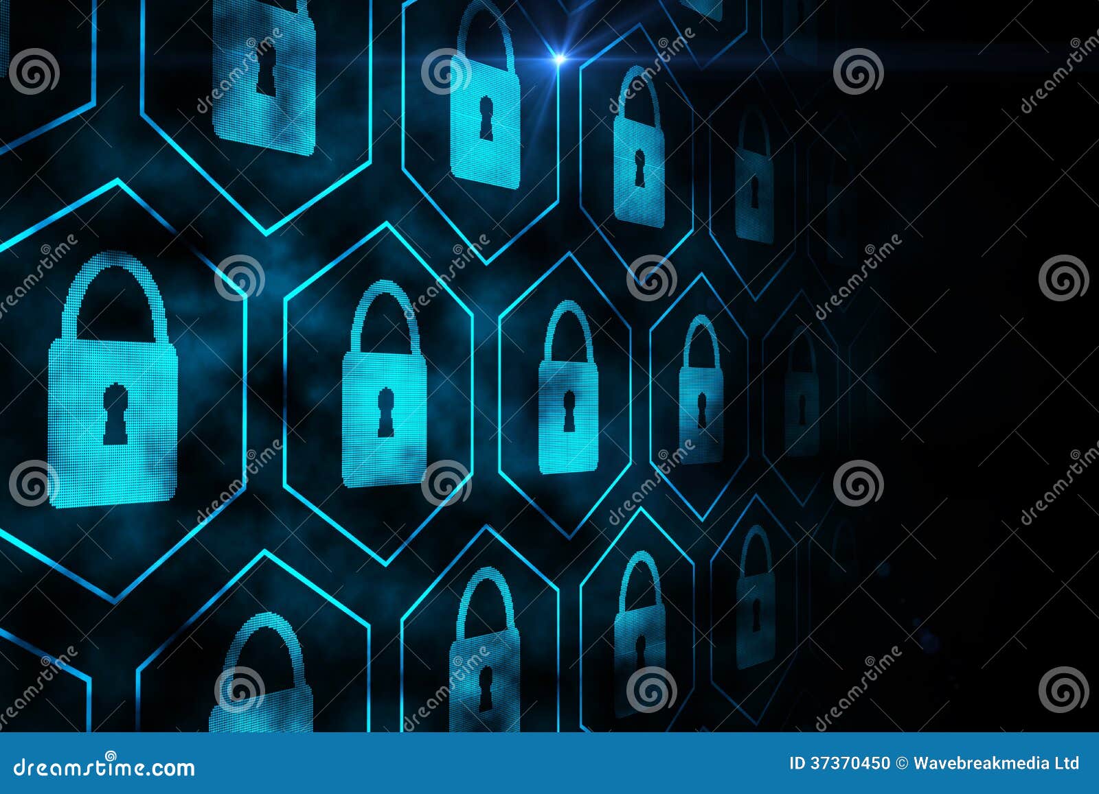 Digital security lock stock illustration. Illustration of generated ...