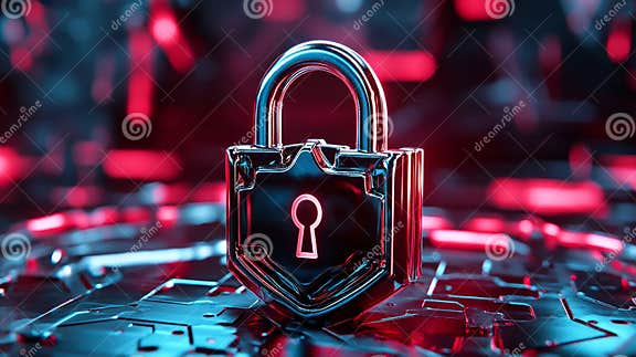 Digital Security Lock Cyber Safety Data Protection Privacy Shield ...