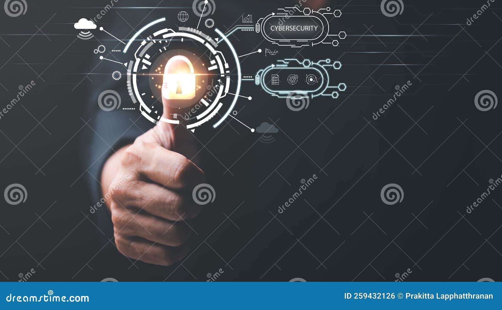 Digital Security Unlock or Encryption Concept,secure Login ...