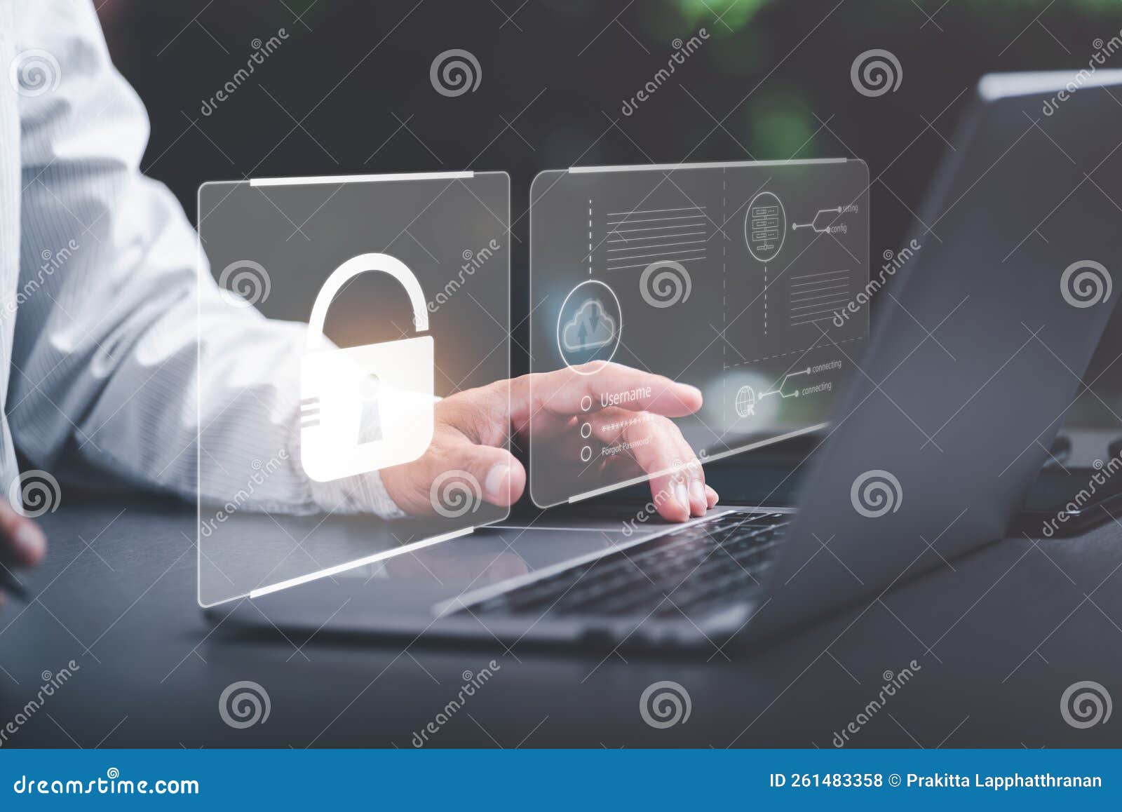 Digital Security Unlock or Encryption Concept,secure Login ...