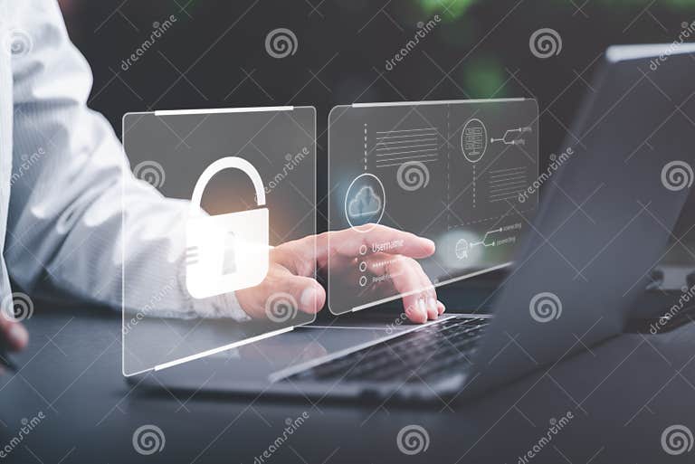 Digital Security Unlock or Encryption Concept,secure Login ...