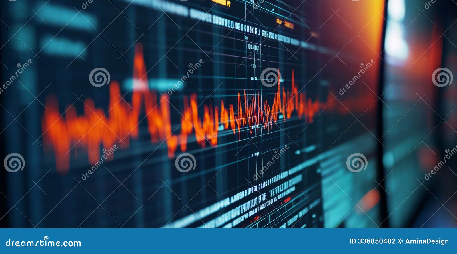 Digital Seismograph Instrument Displaying Comprehensive Earthquake Data ...