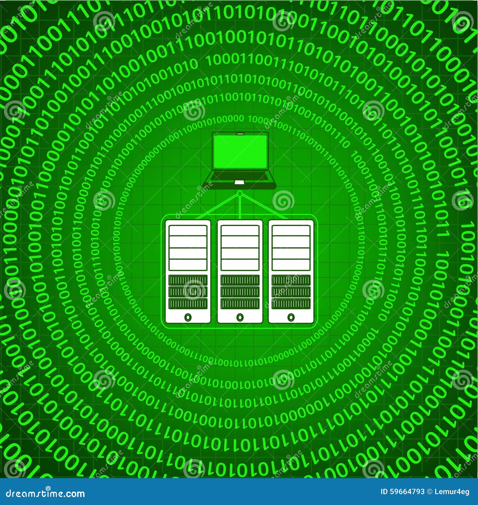 Digital server stock vector. Illustration of abstract - 59664793