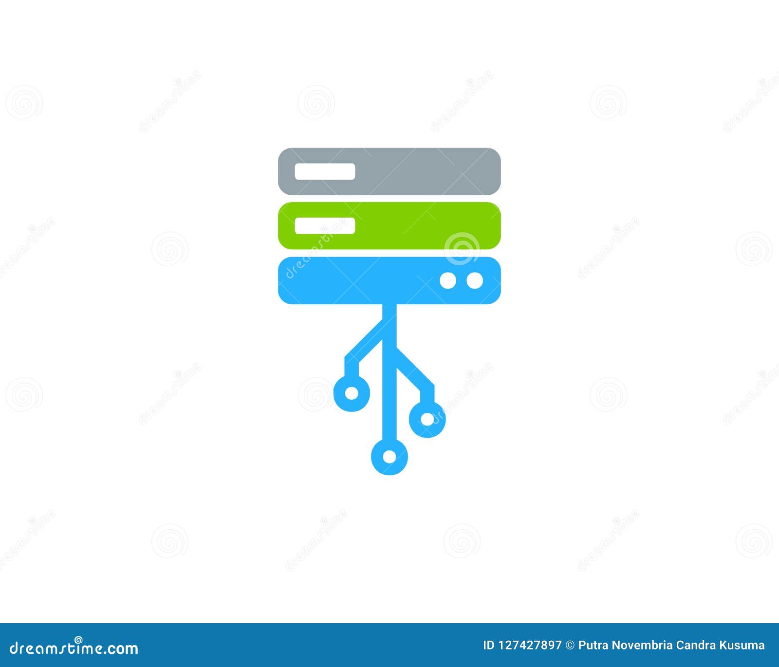 Digital Server Logo Icon Design Stock Vector - Illustration of digital ...