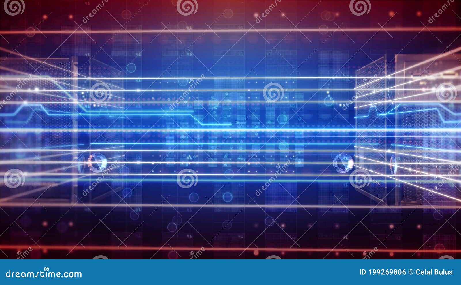 Digital Server Room Data Center. Technology Base Abstract. Computer ...