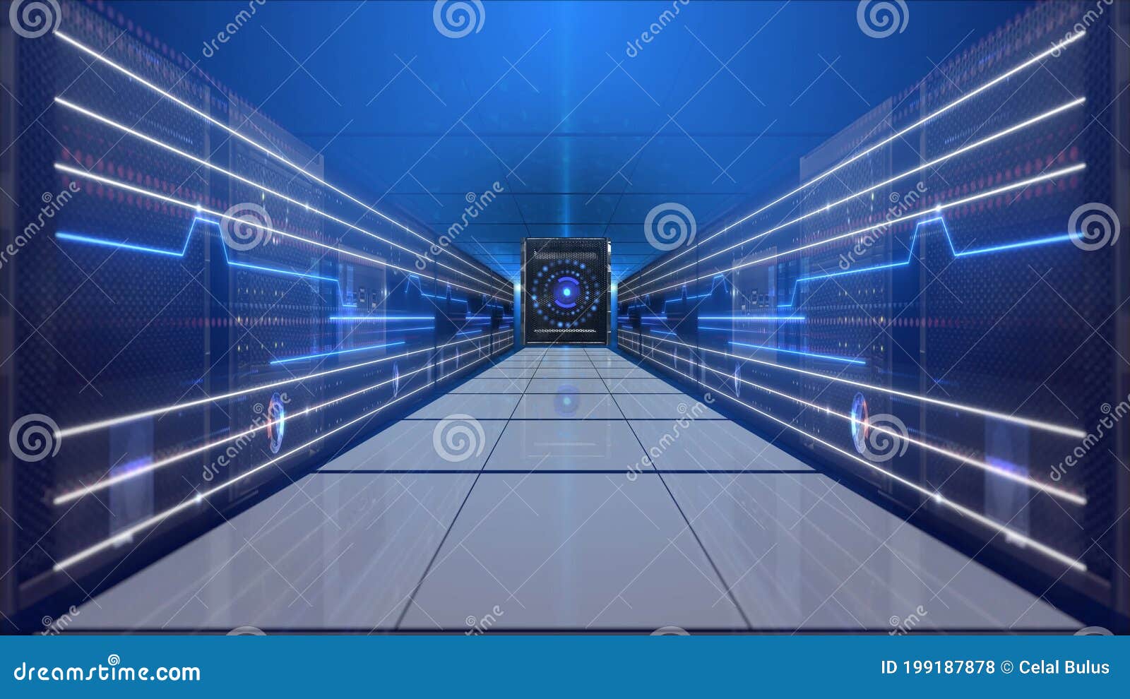 Digital Server Room Data Center. Technology Base Abstract. Computer ...