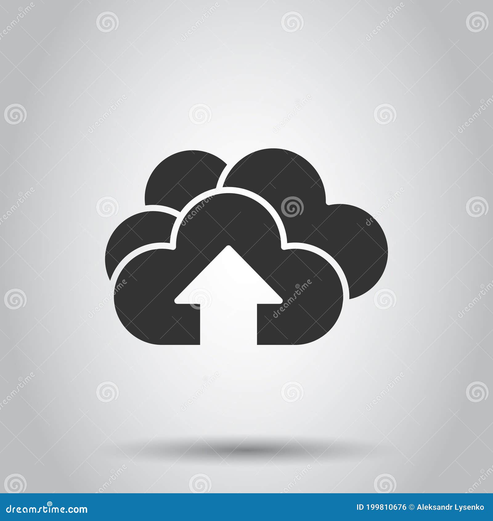Digital Service Icon in Flat Style. Network Cloud Vector Illustration ...