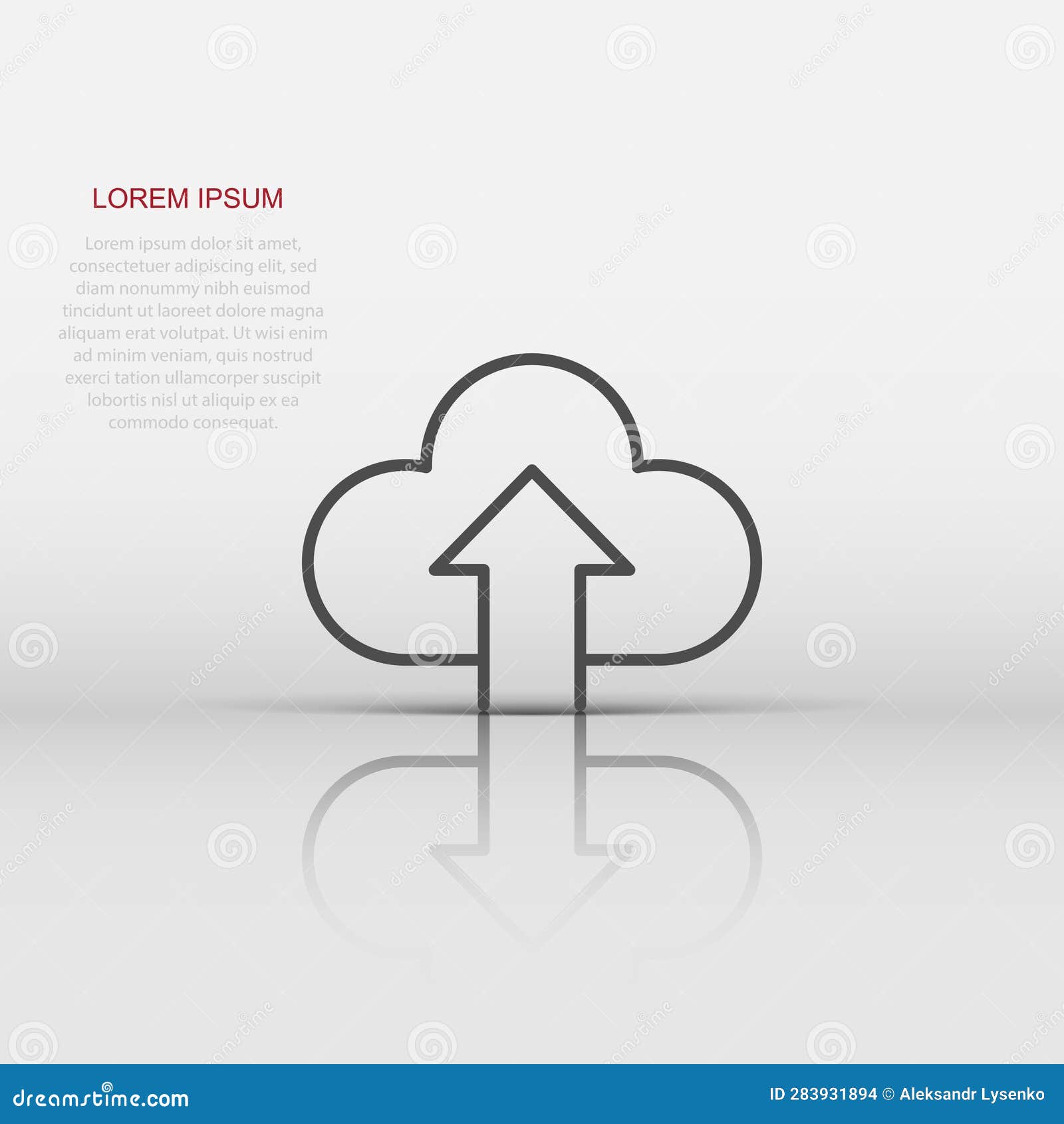 Digital Service Icon in Flat Style. Network Cloud Vector Illustration ...