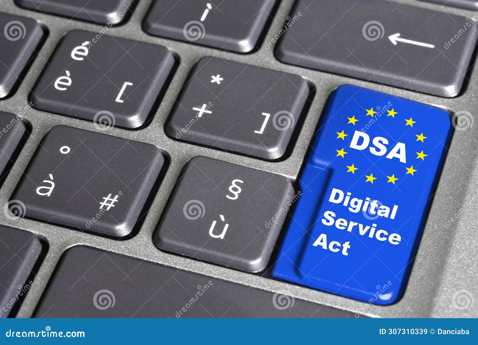 Digital Services Act (DSA) Concept. Stock Image - Image of lock ...