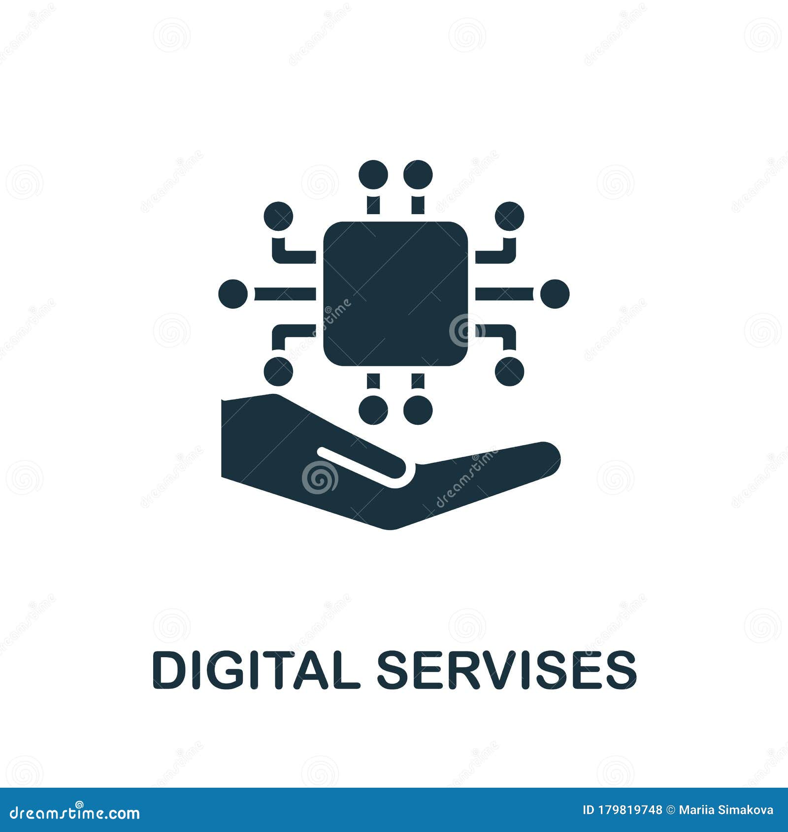 Digital Services Icon From Digitalization Collection Simple Line
