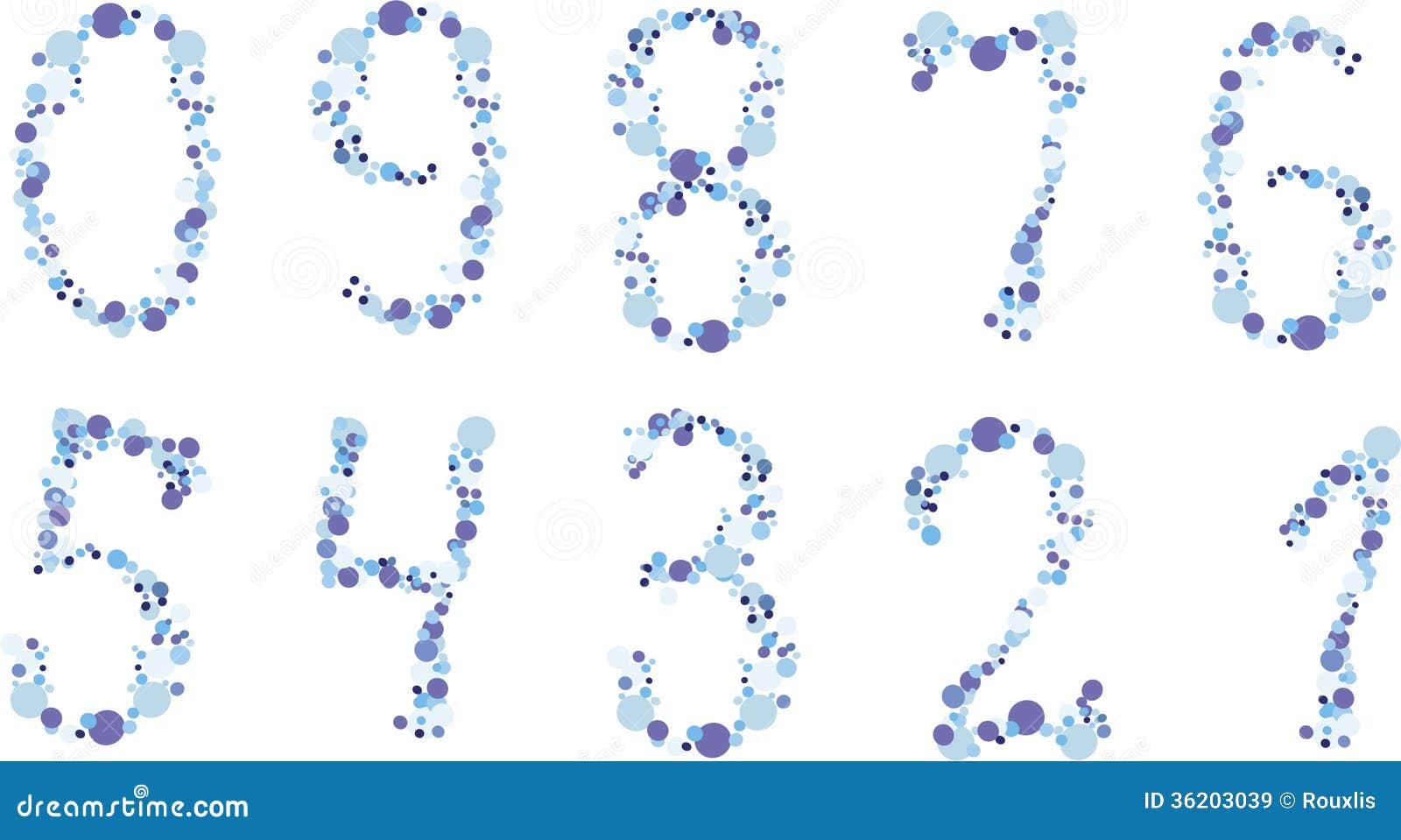 Digital set stock vector. Illustration of nine, blue - 36203039