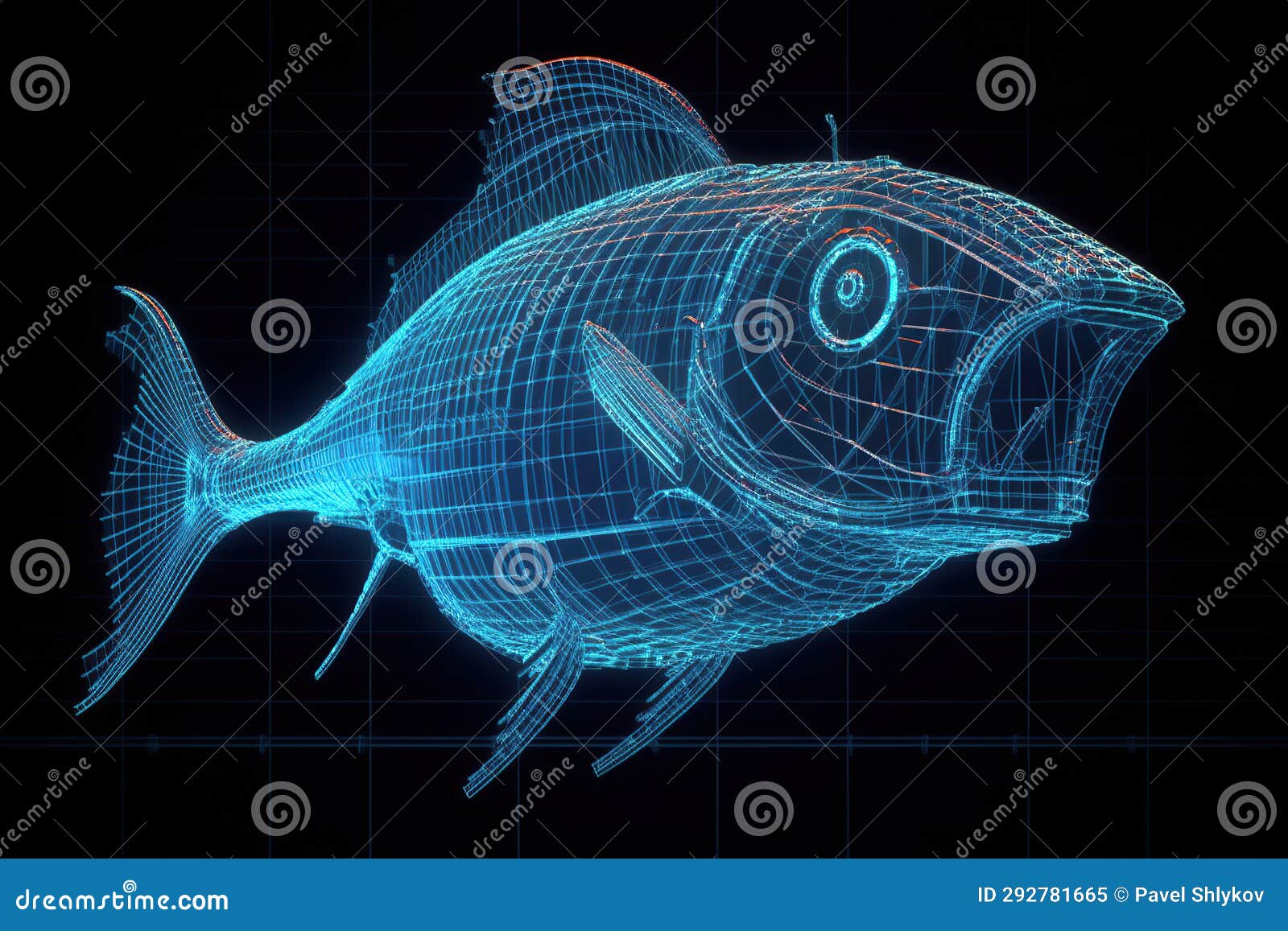 Digital Shade Wire-frame Network Structure Connection with Line and Dot ...