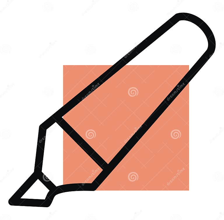 Digital sharpie, icon stock vector. Illustration of mark - 258922852