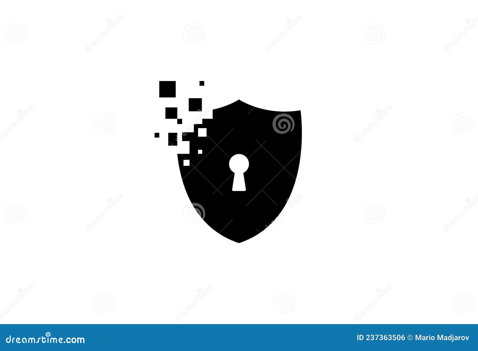 Digital Shield Minimal Symbol Design. Vector Logo Template. an Identity ...