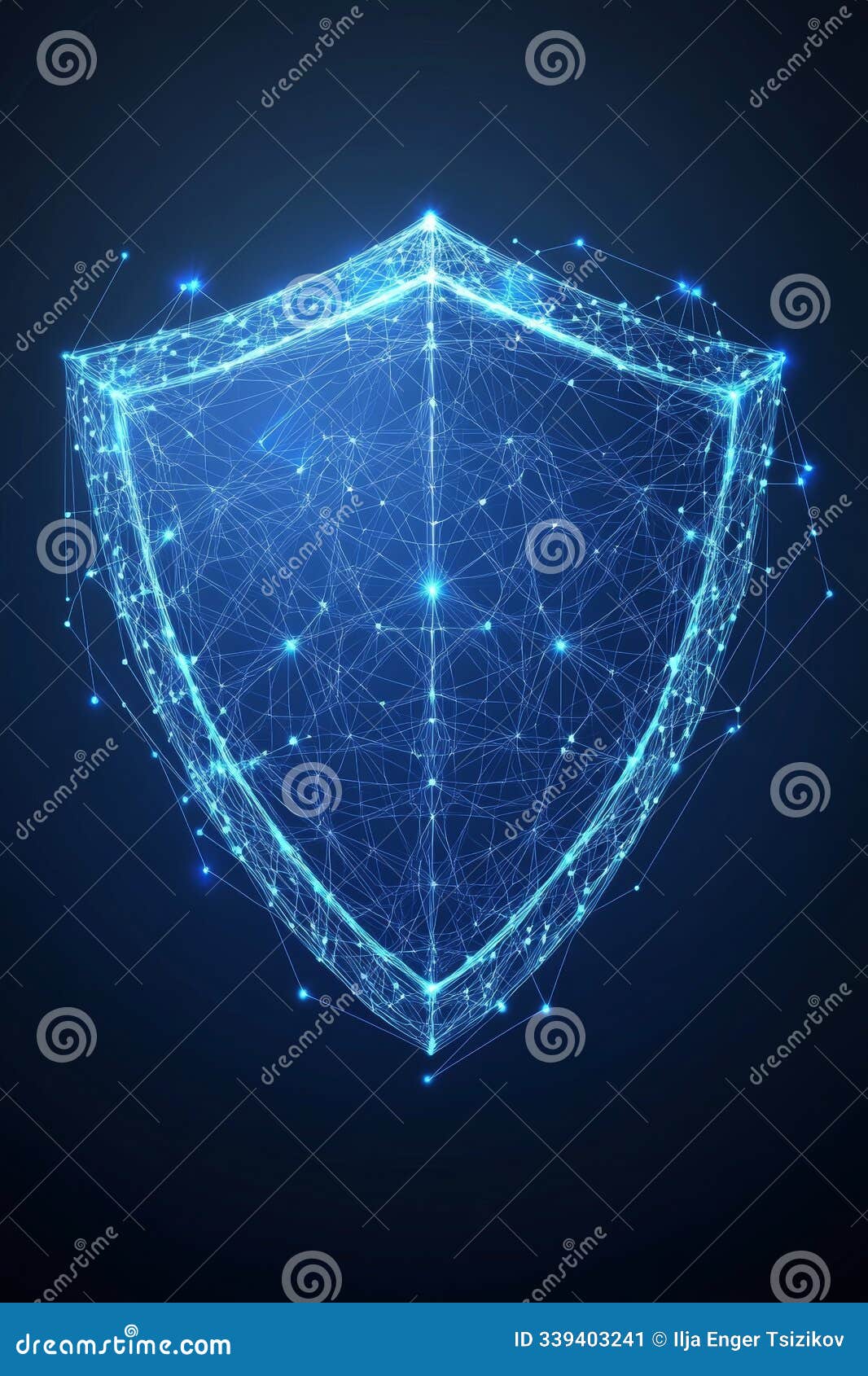 Digital Shield Protection. Cybersecurity, Data Security, System ...