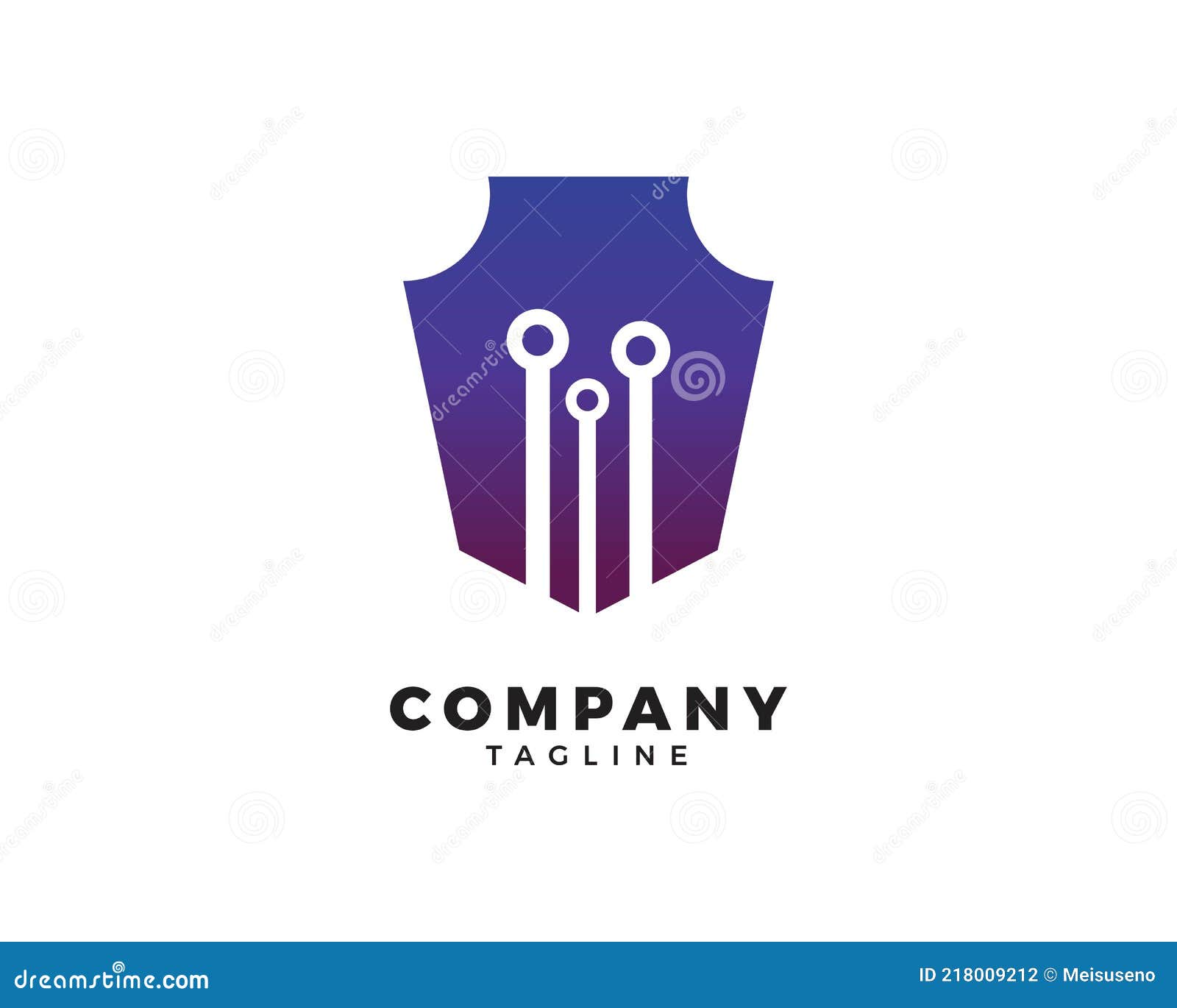 Digital Shield Tech Logo Design Template Vector Stock Vector ...