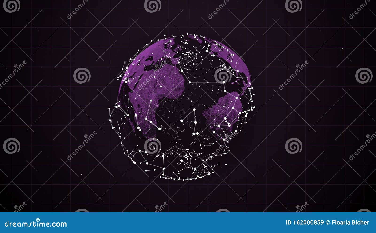 Digital Shining Globe Rotating with Glowing Particles Connections ... Digital Shining Globe Rotating with Glowing Particles Connections ...