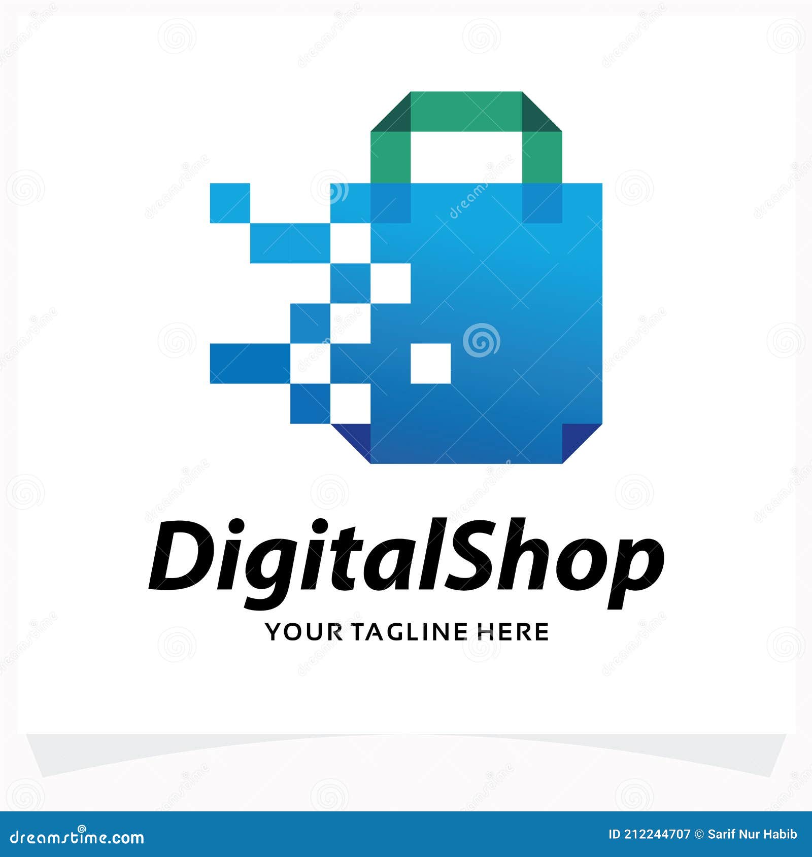 Digital Shop Logo Template Design Template Stock Vector - Illustration ...