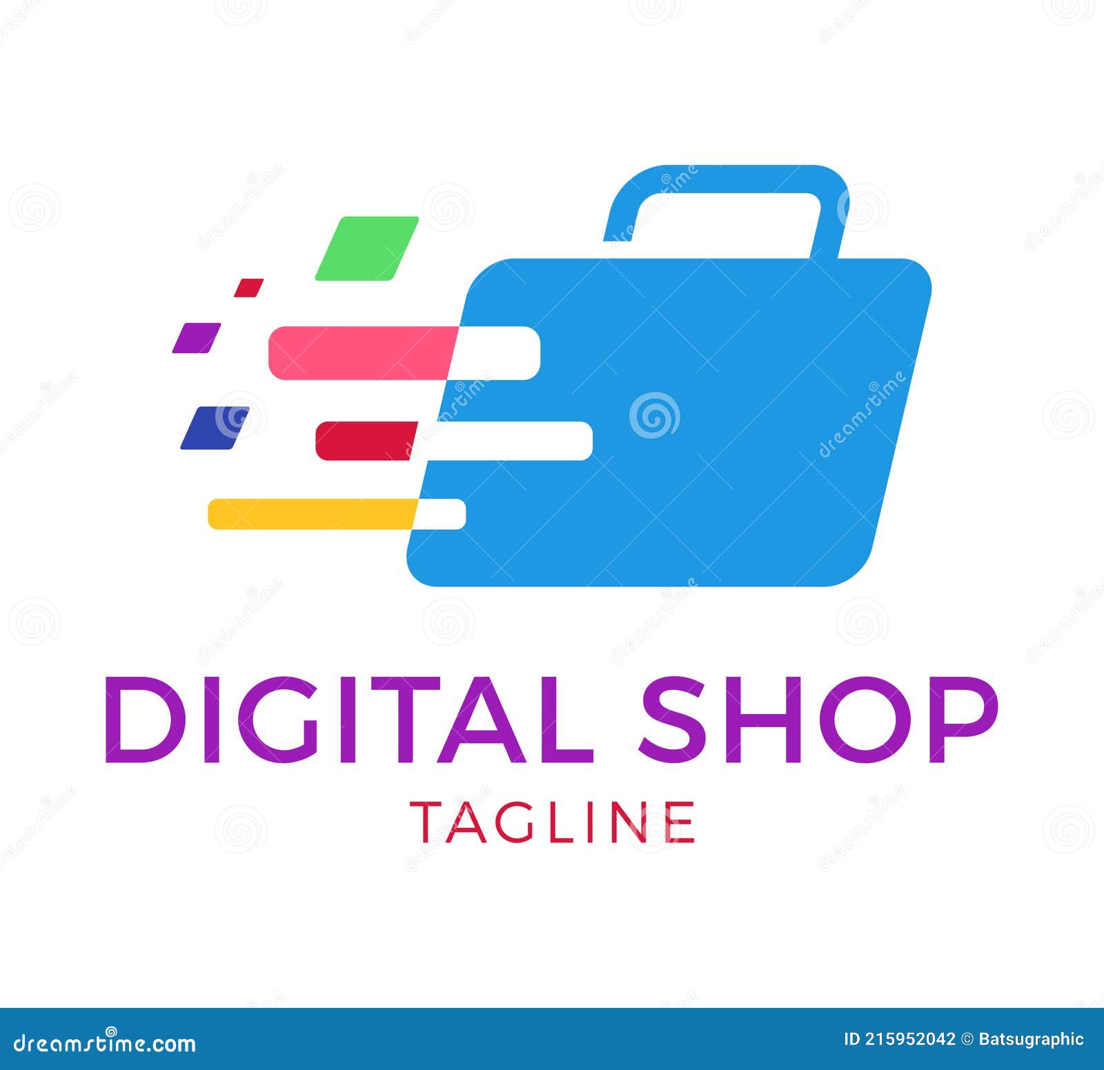 Digital Shop Vector Logo Template Design Stock Vector - Illustration of ...