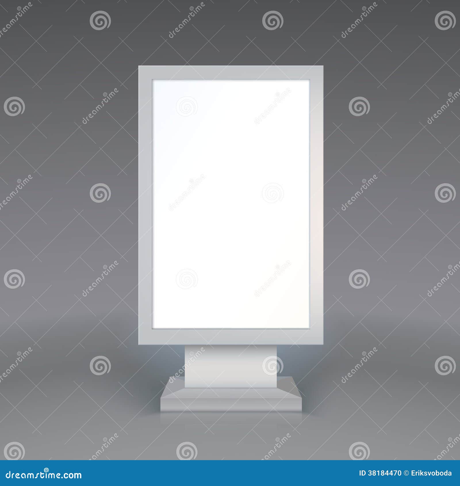 Digital Signage. Blank Advertising Billboard on Stock Vector ...