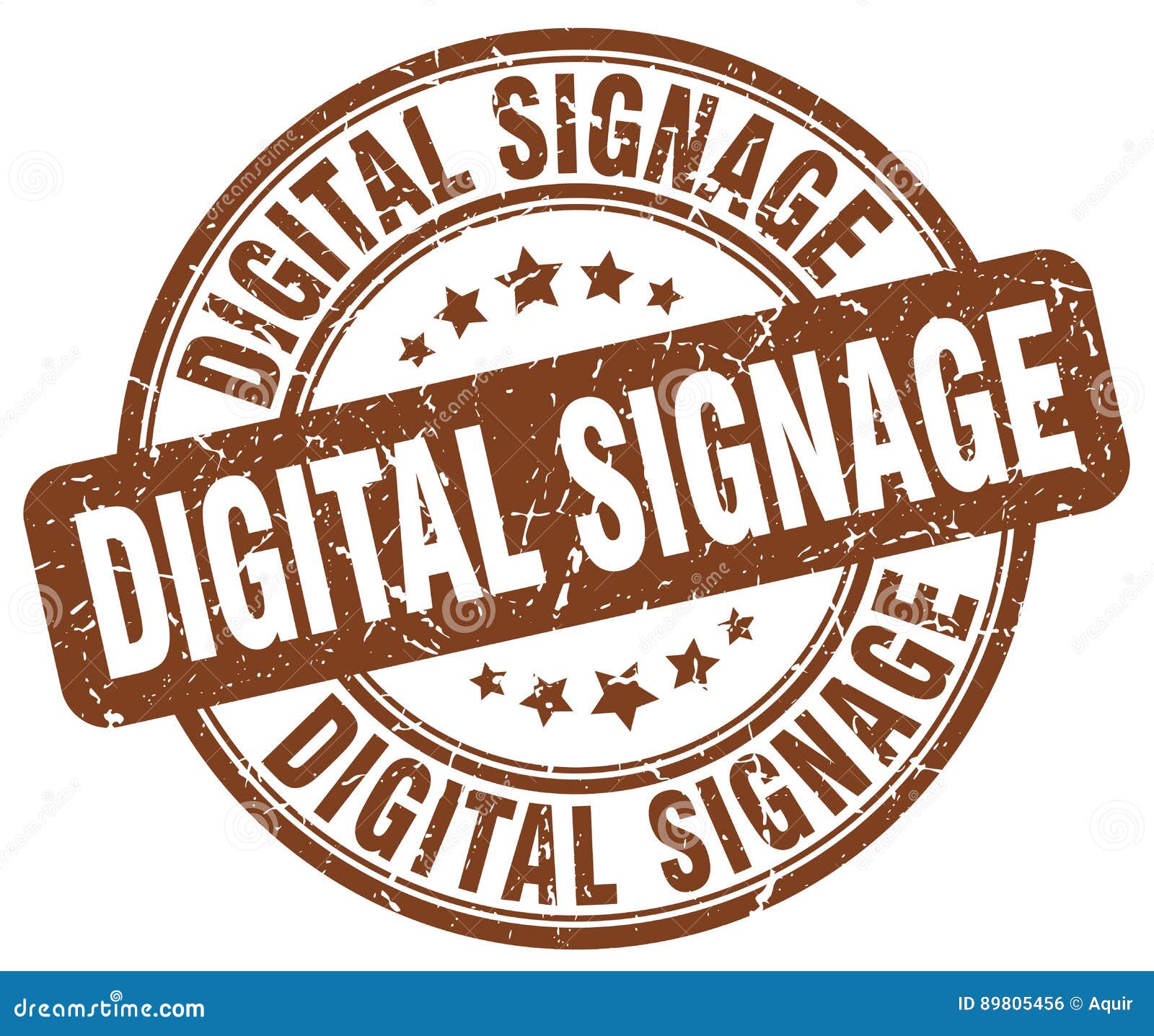 Digital Signage Brown Stamp Stock Vector - Illustration of brown ...