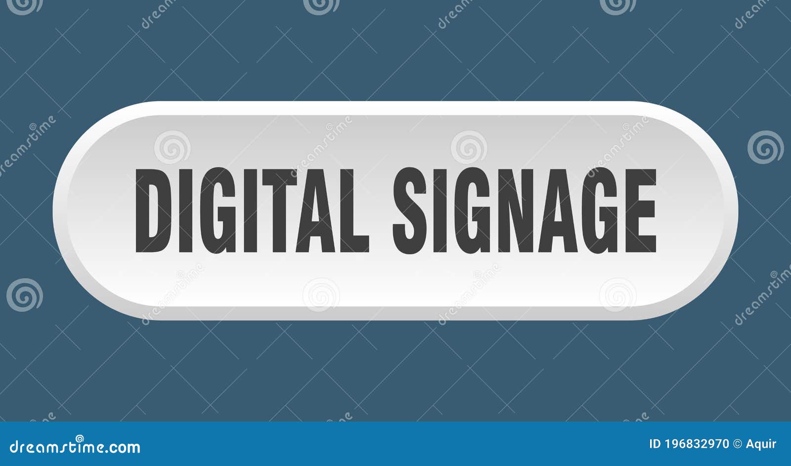 Digital signage button stock vector. Illustration of vector - 196832970