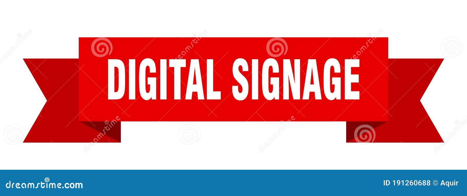 Digital signage ribbon. stock vector. Illustration of isolated - 191260688