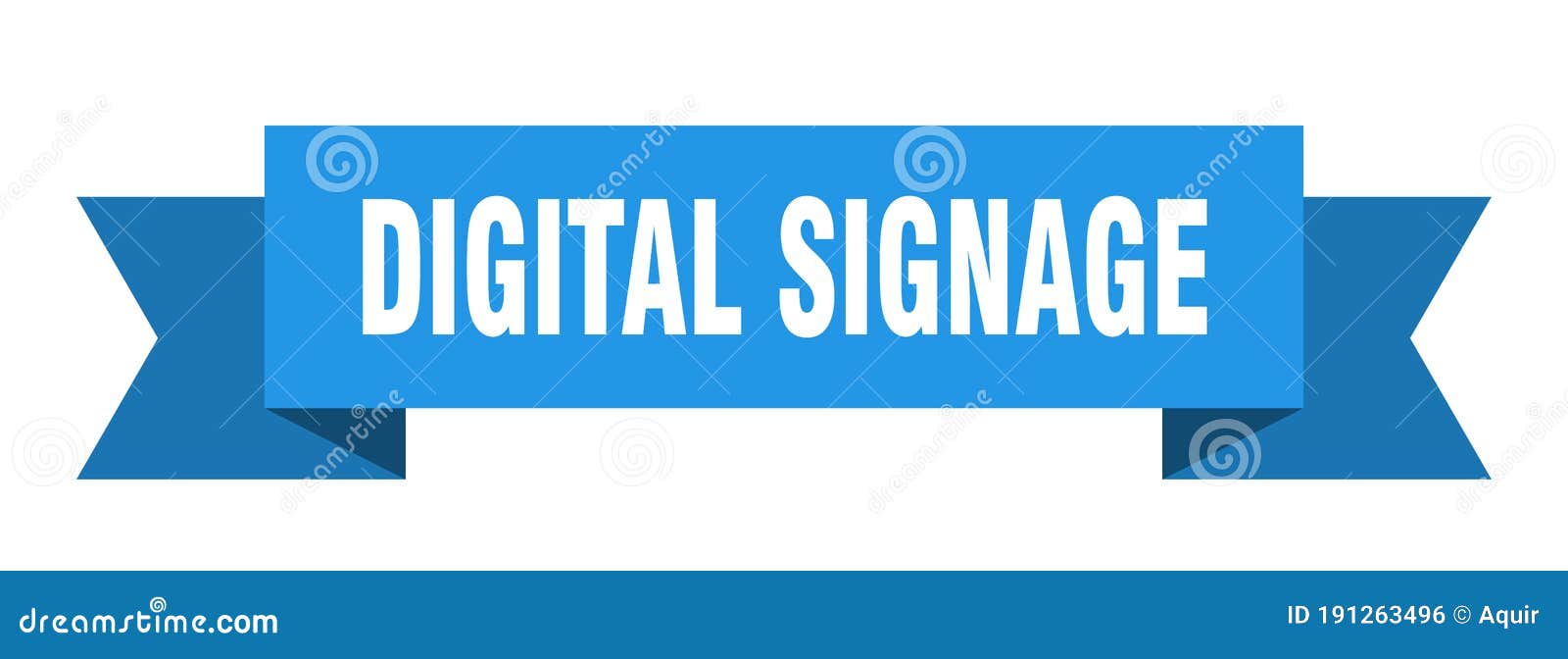 Digital signage ribbon. stock vector. Illustration of vector - 191263496