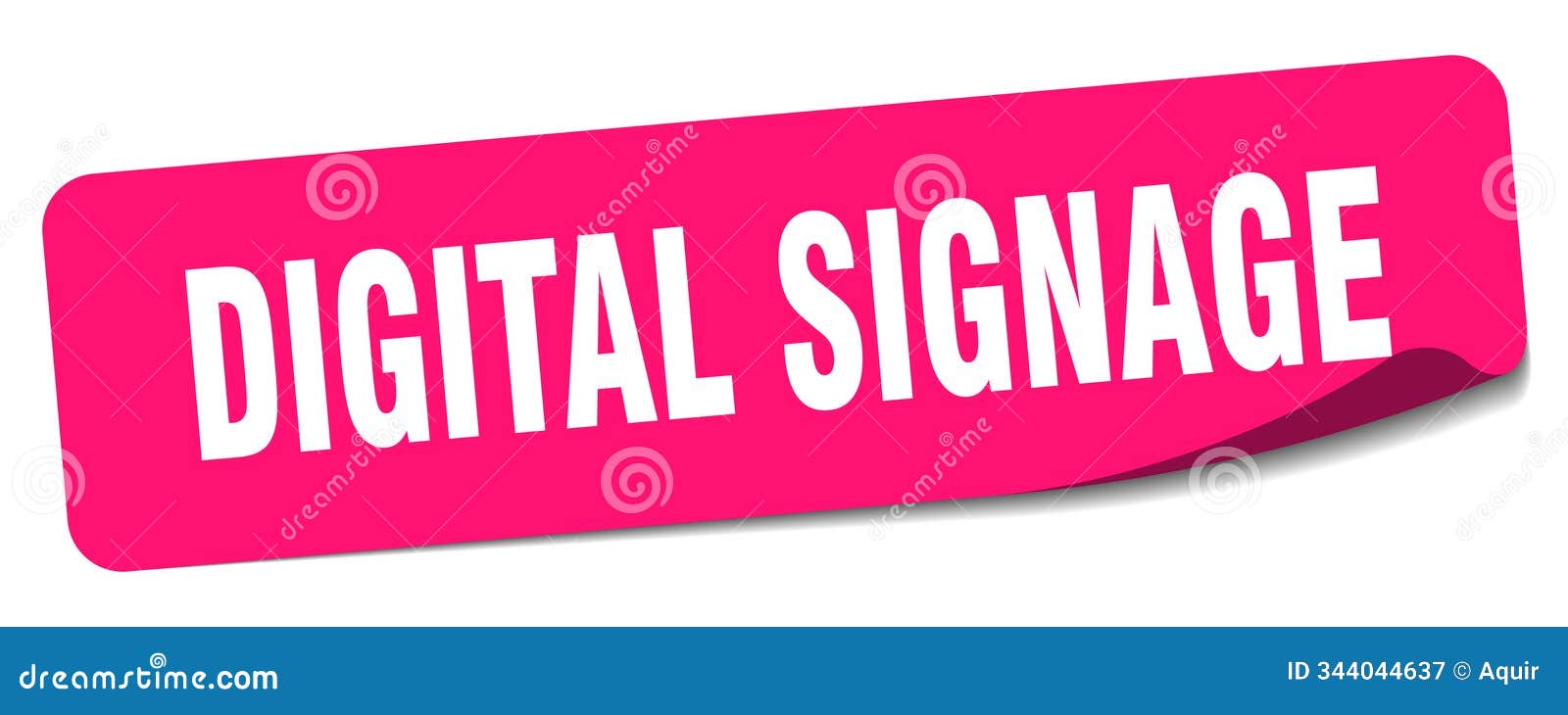 Digital Signage Sticker. Digital Signage Label Stock Vector ...