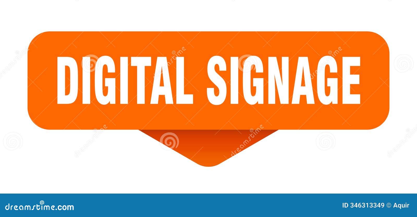 Digital Signage Sticker. Digital Signage Sign on Transparent Background ...