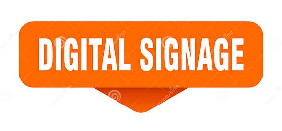 Digital Signage Sticker. Digital Signage Sign on Transparent Background ...