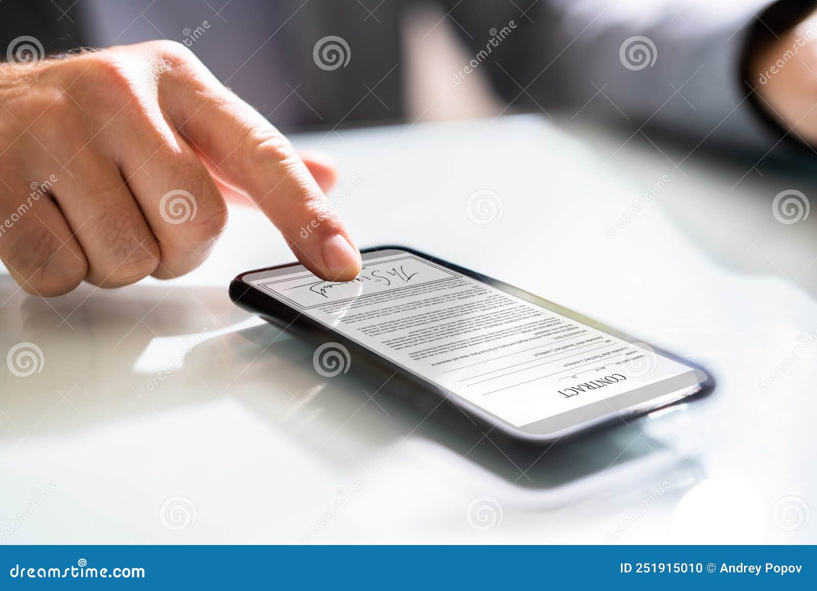 Digital Signature on Contract Document Online Stock Photo - Image of ...