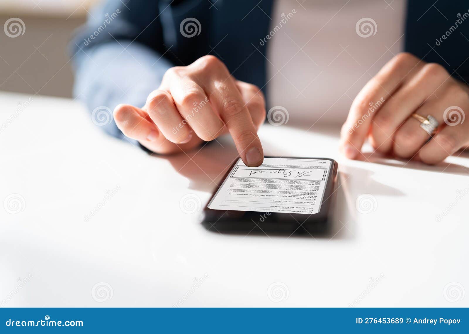 Digital Signature on Contract Document Online Stock Image - Image of ...