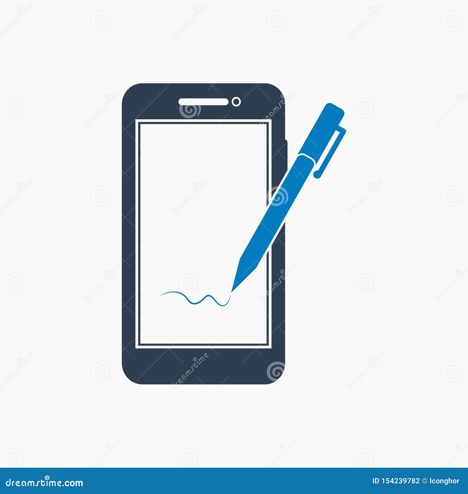 Digital signature icon. stock vector. Illustration of business - 154239782