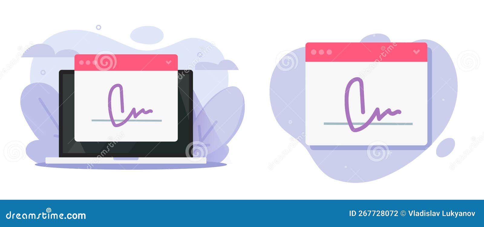 Digital Signature Online Icon Vector, Electronic Web Internet Smart ...