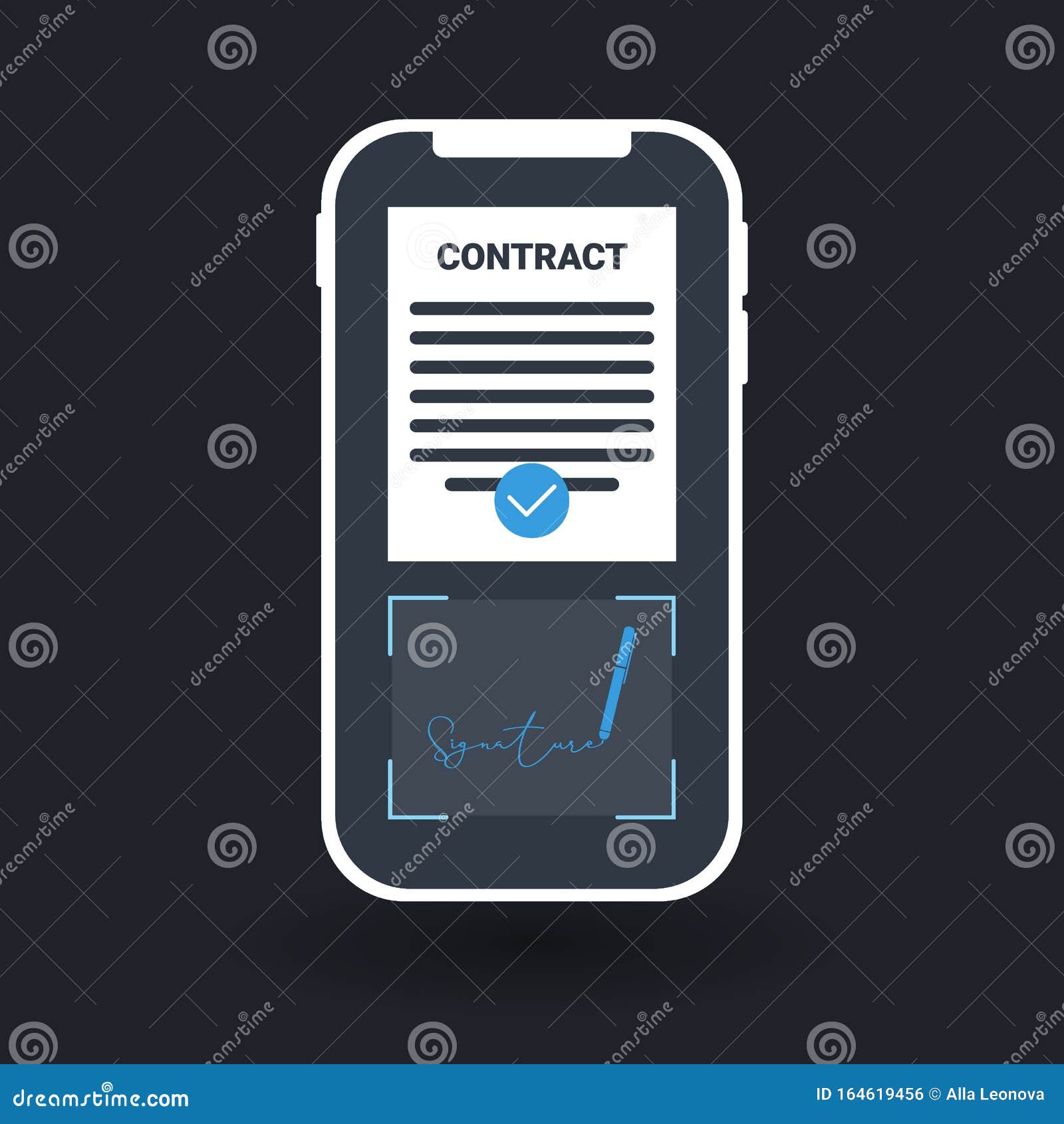 Digital Signature Technology. Sign Up. Vector Illustration. Stock ...