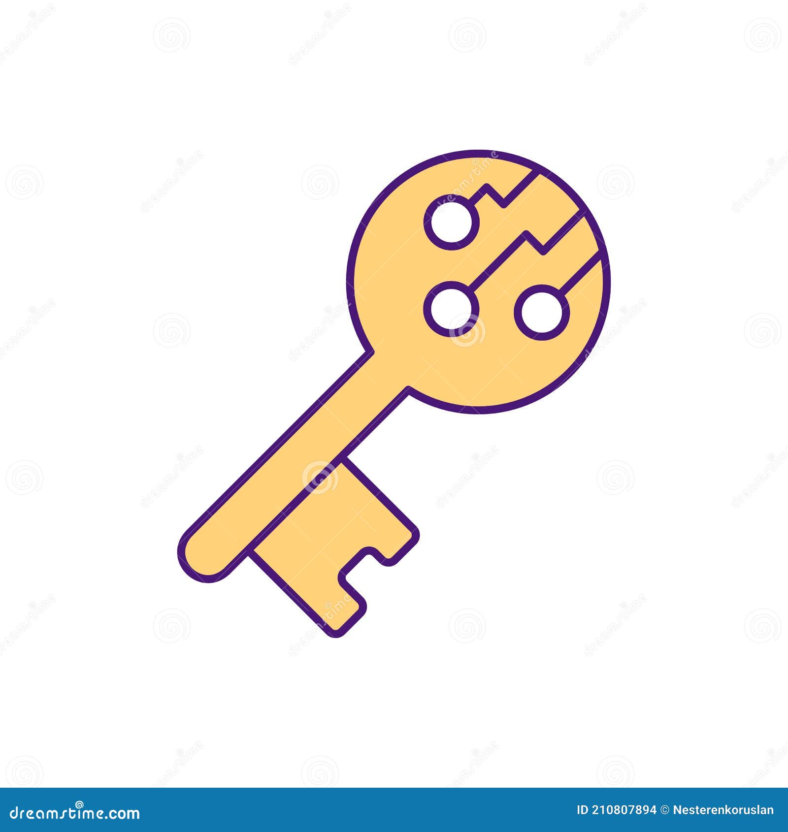 Digital Signing Key RGB Color Icon Stock Vector - Illustration of ...