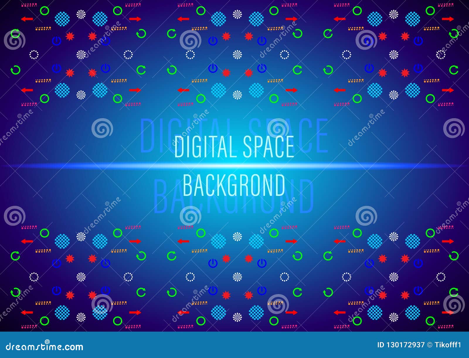 Digital Signs on Abstract Background Stock Vector - Illustration of ...
