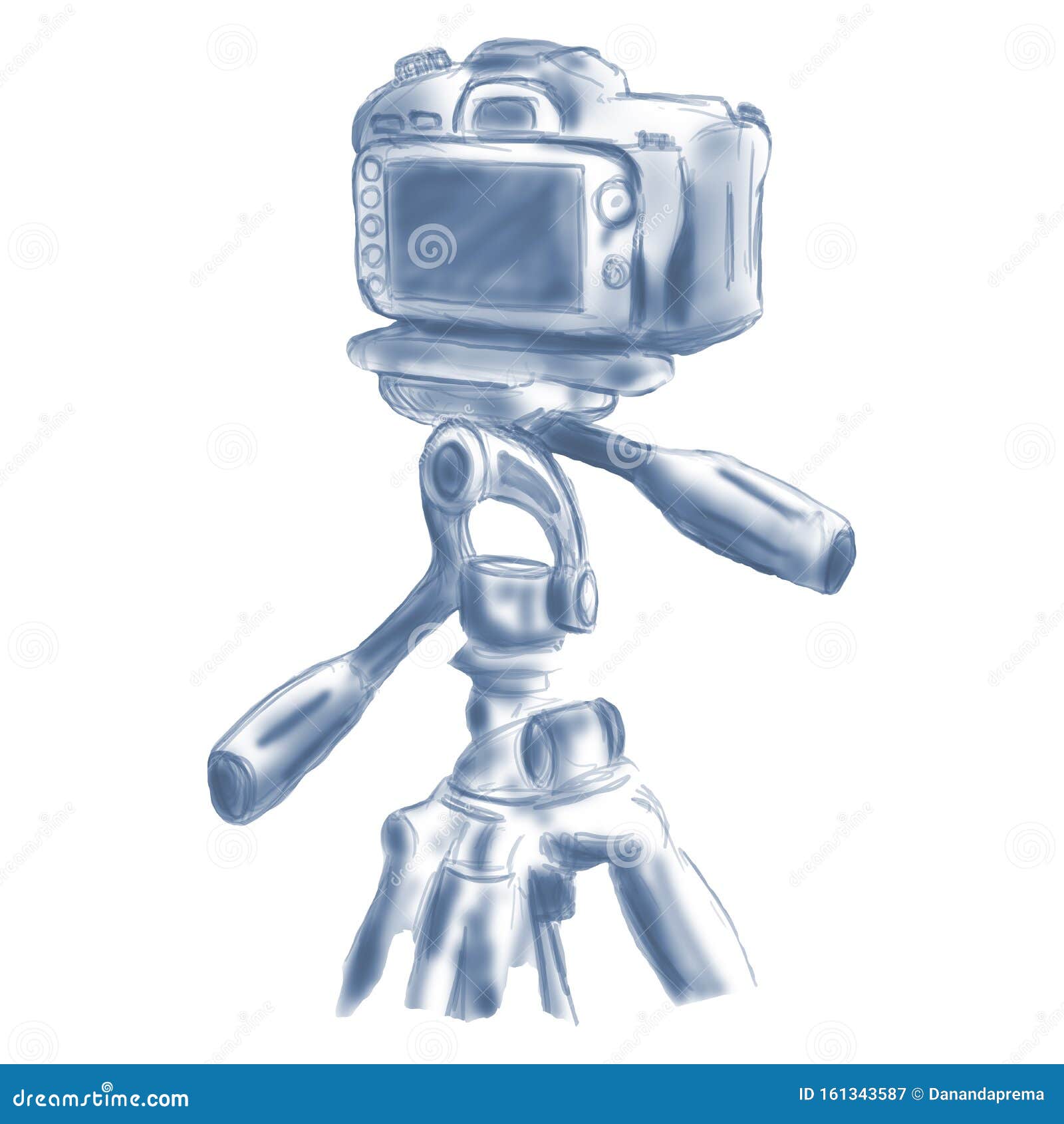 Digital Sketch of a DSLR Camera on Tripod Stock Image - Illustration of ... Digital Sketch of a DSLR Camera on Tripod Stock Image - Illustration of ...