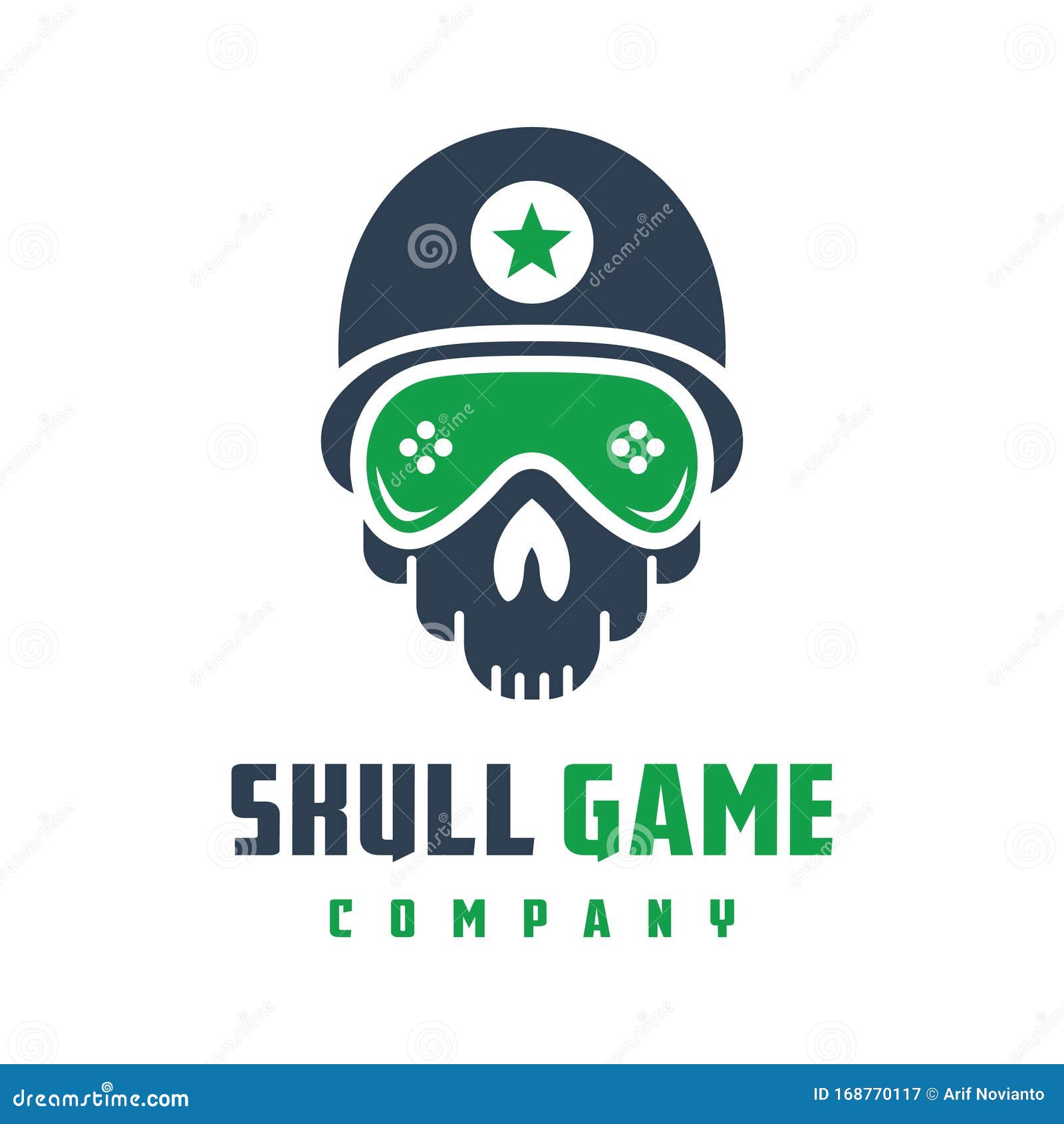 Skull game logo design stock vector. Illustration of esport - 168770117