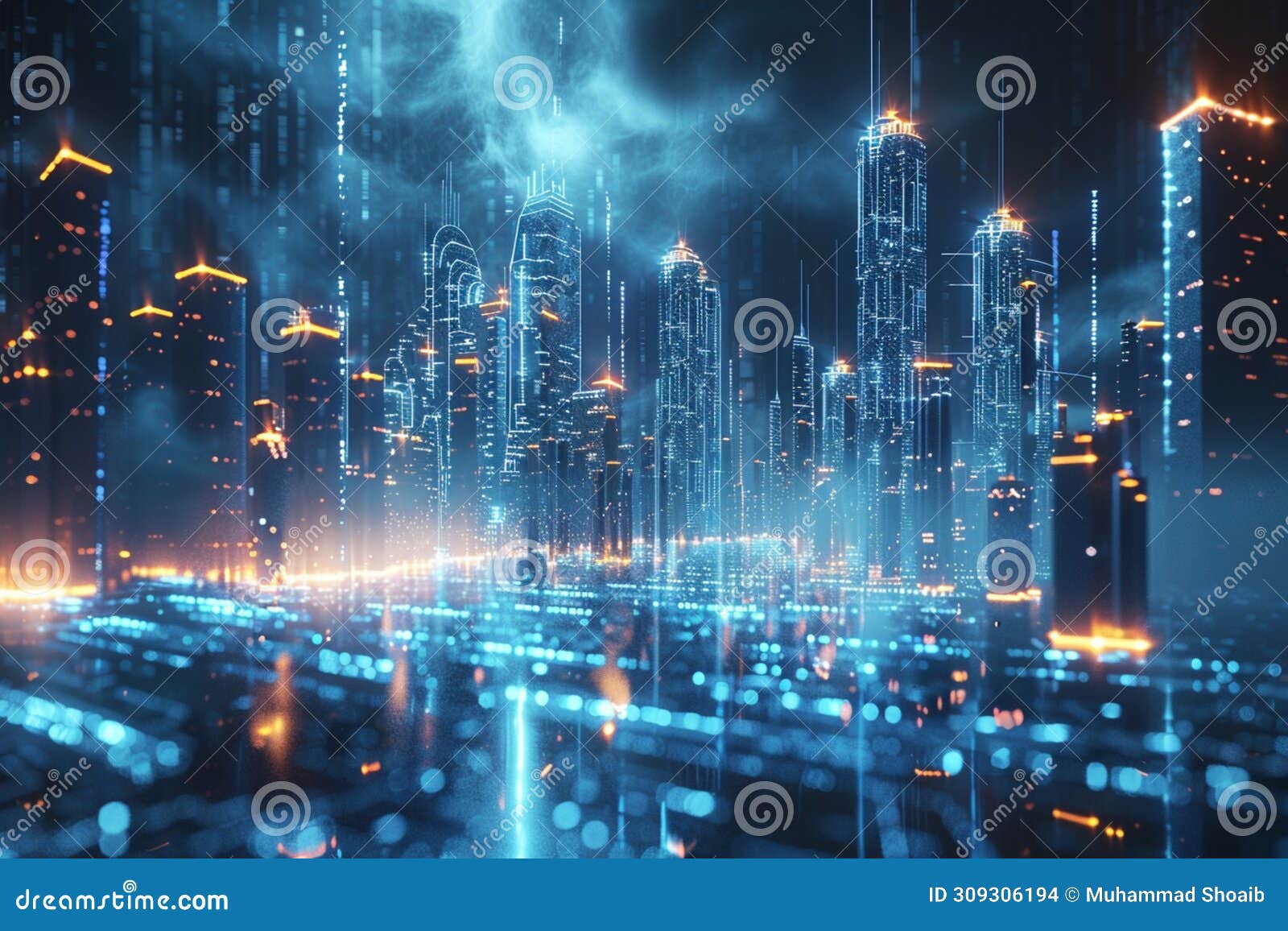 Digital Skyline with Holographic Matrix and Binary Particles Network ...