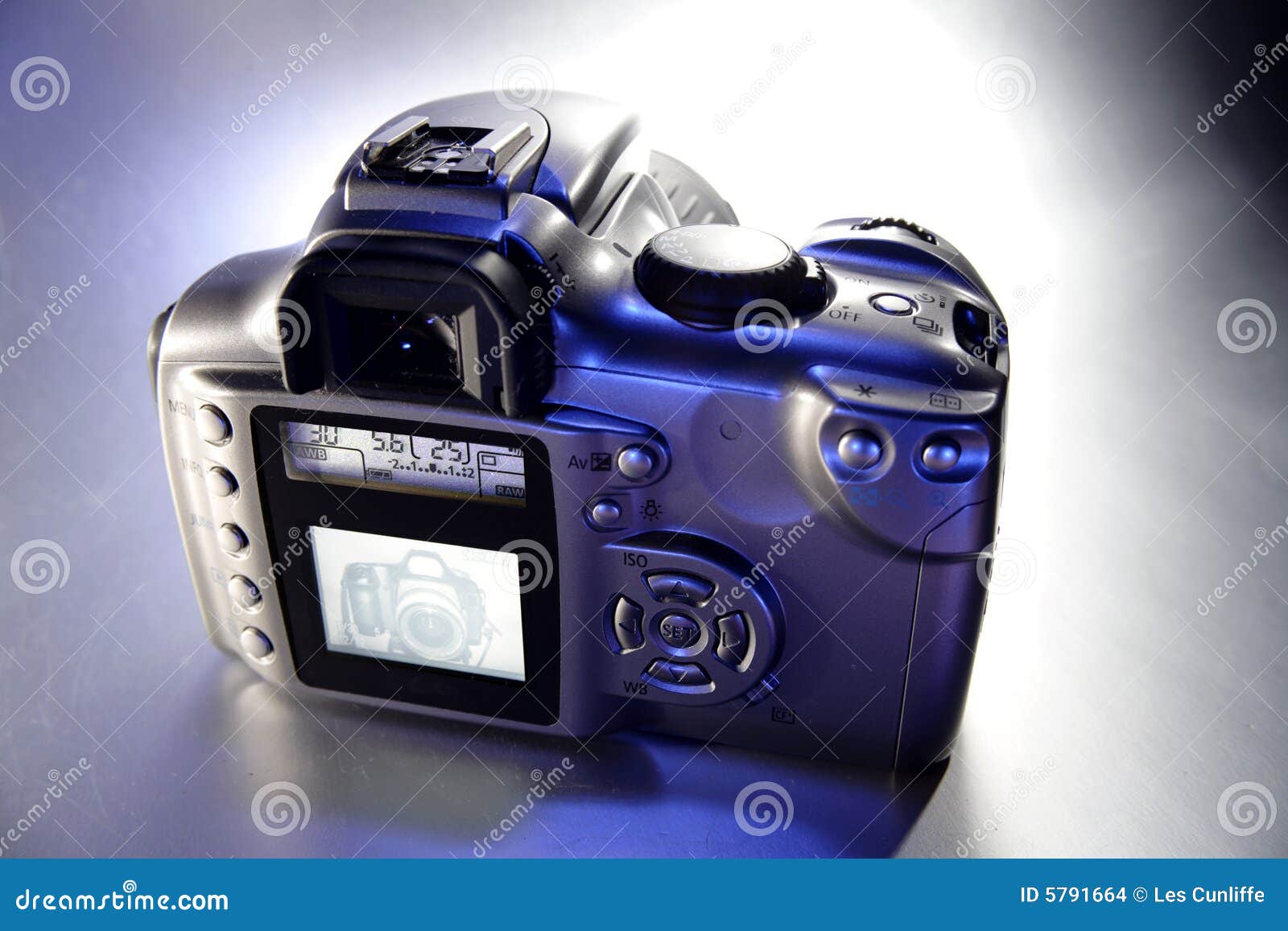 Digital SLR camera stock photo. Image of technology, blue - 5791664