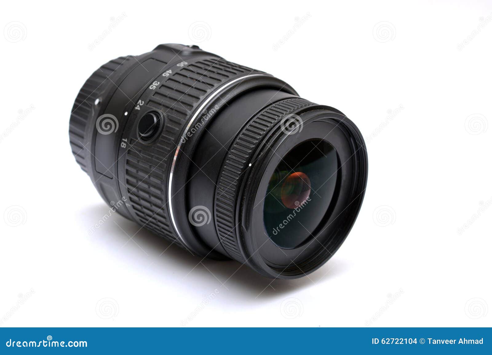 Digital SLR Camera Lens Close Up on White Stock Photo - Image of camera ...