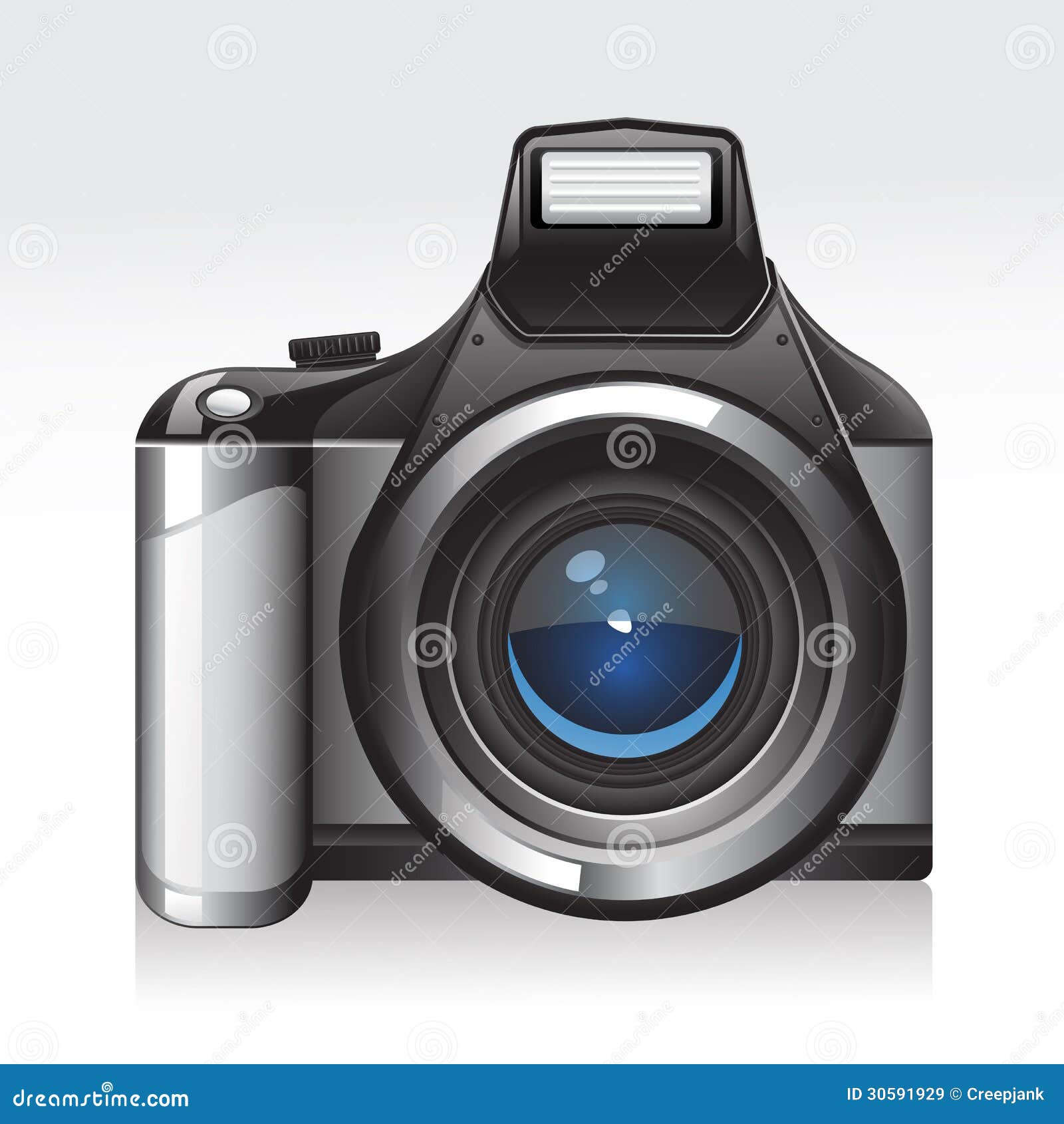 Digital SLR Camera stock illustration. Illustration of focus - 30591929