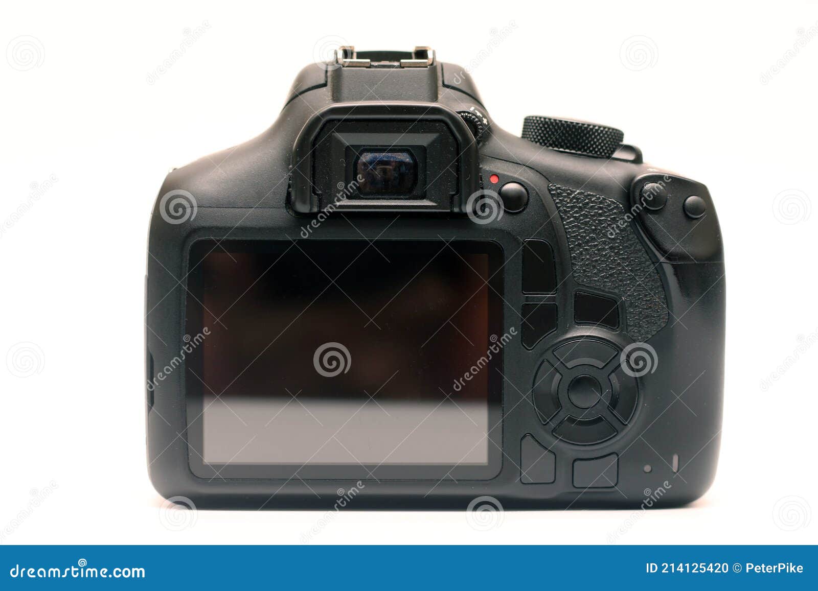 Digital SLR Crop Sensor Body without Logos. Back View Camera with ...