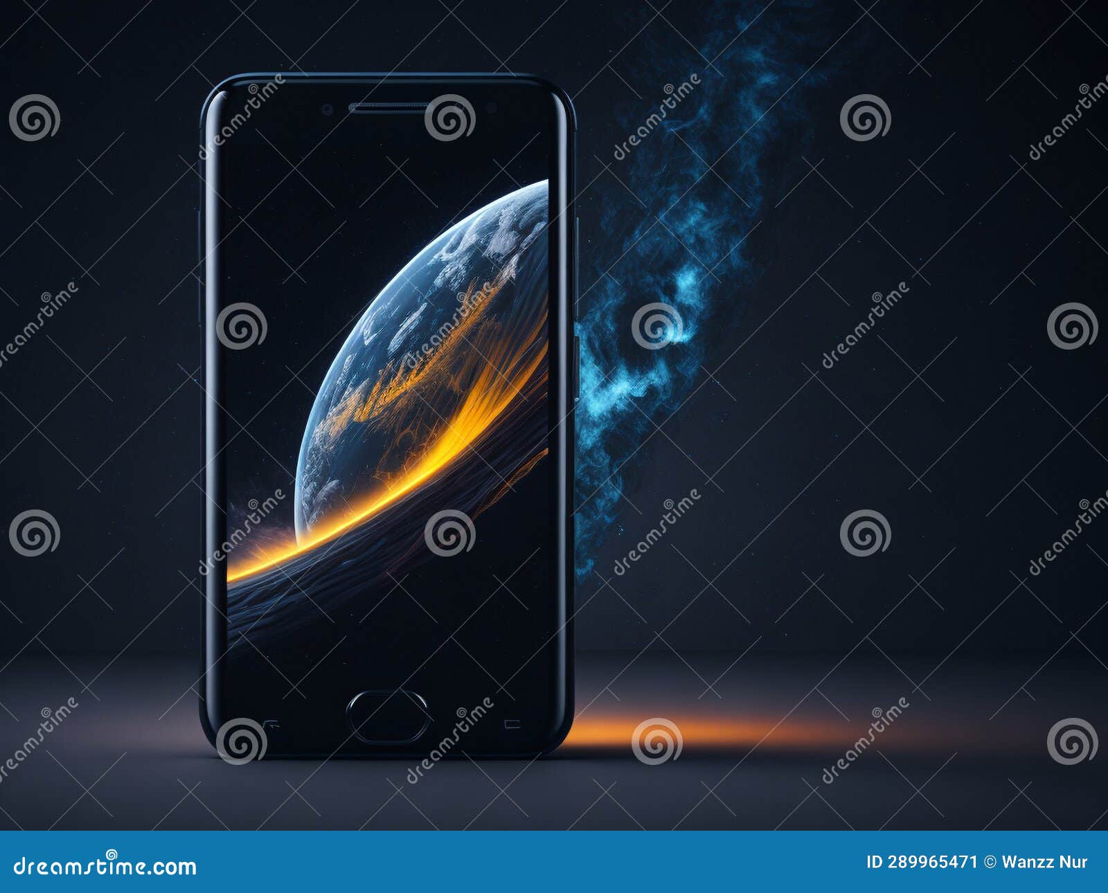Digital Smart Phone on Product Space Background Stock Image - Image of ...
