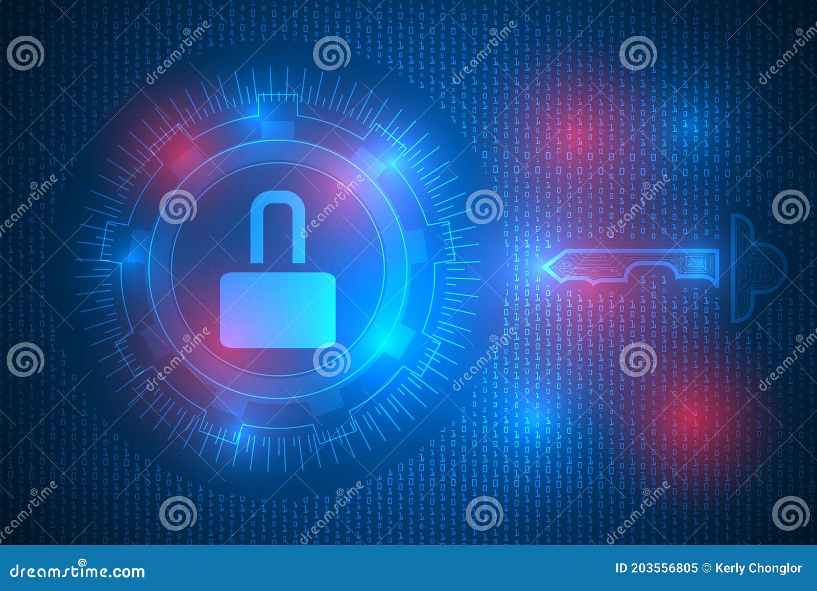 Digital Smart Security and Protection Technology Abstract Background ...