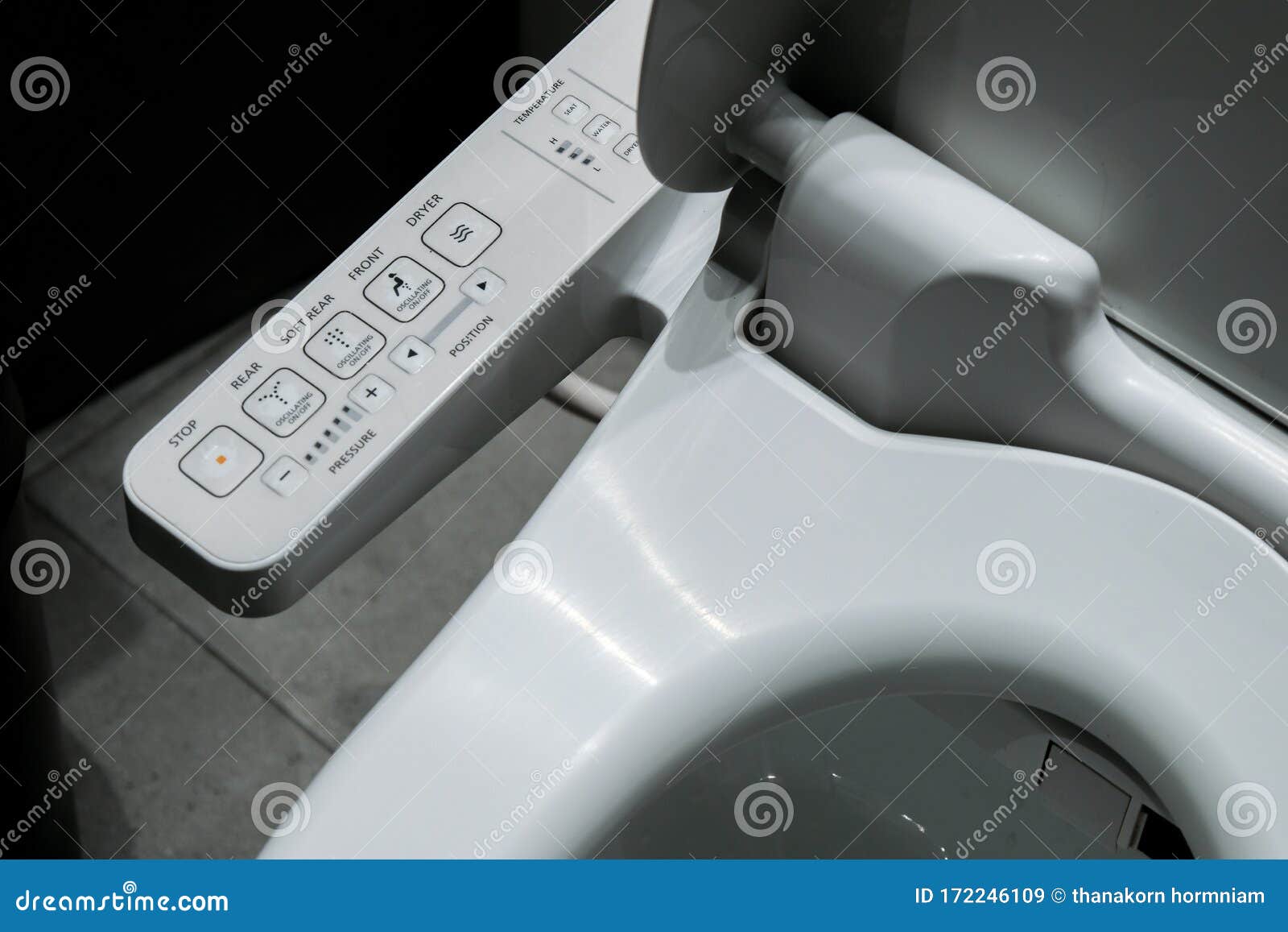 Digital Smart Toilet in the Smart City Stock Image - Image of toilet ...