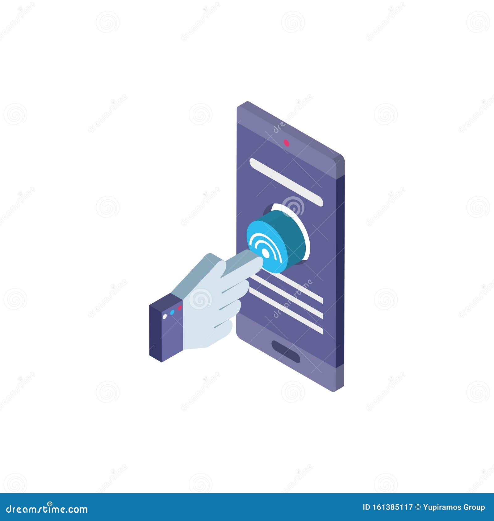 Digital Smartphone Isometric Icon Vector Design Stock Vector ...